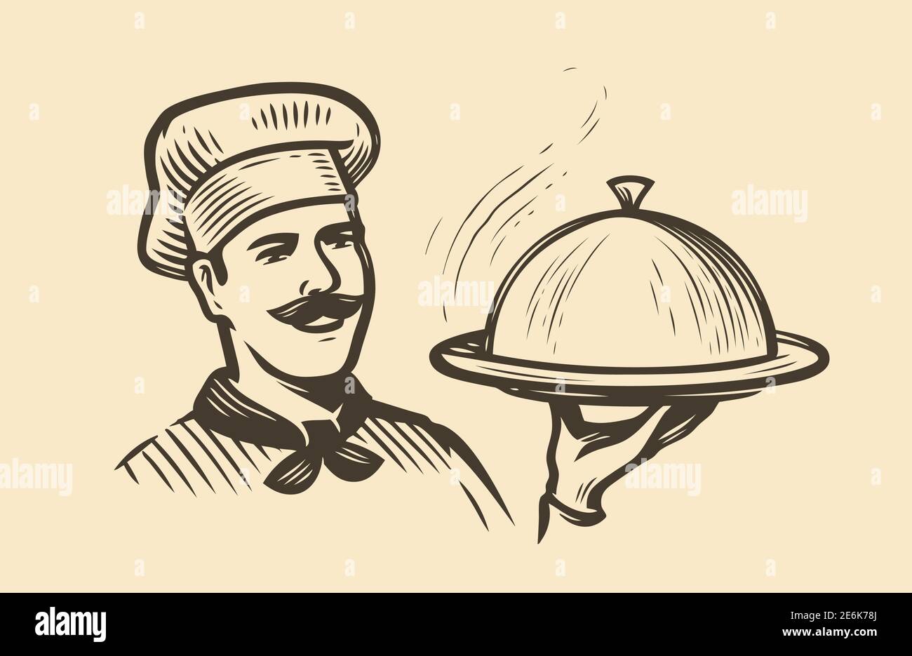 Vintage food illustration banquet hi-res stock photography and images ...