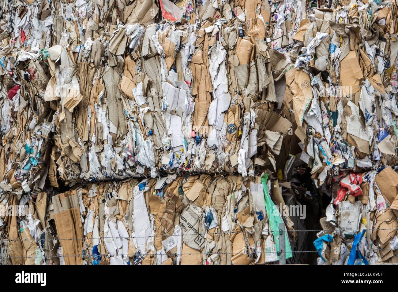 Waste paper and cardboard recycling center Stock Photo - Alamy