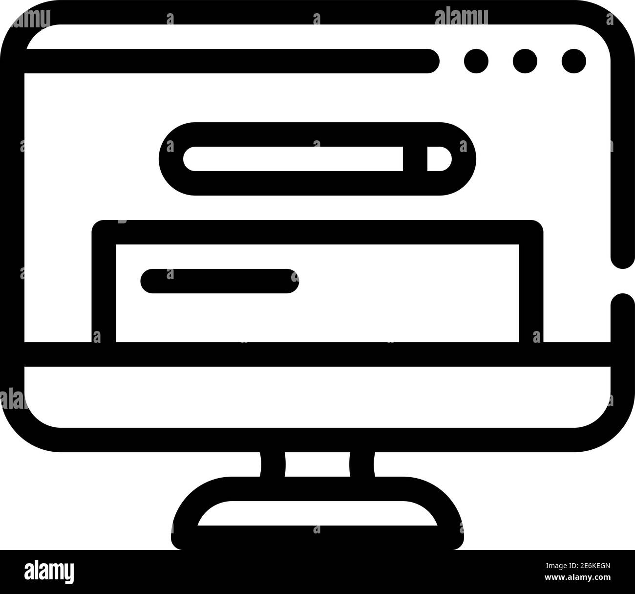 browser search operating system line icon vector illustration Stock ...