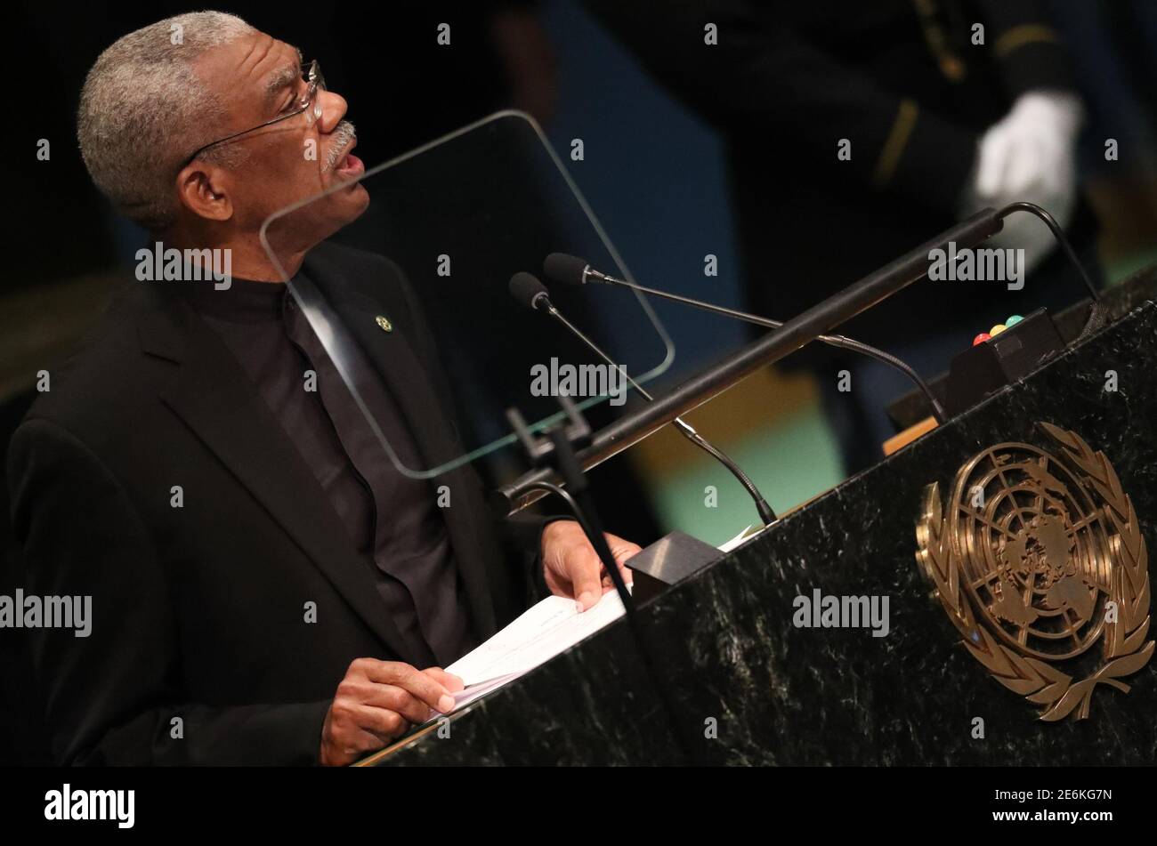 The president of guyana david granger hi-res stock photography and ...