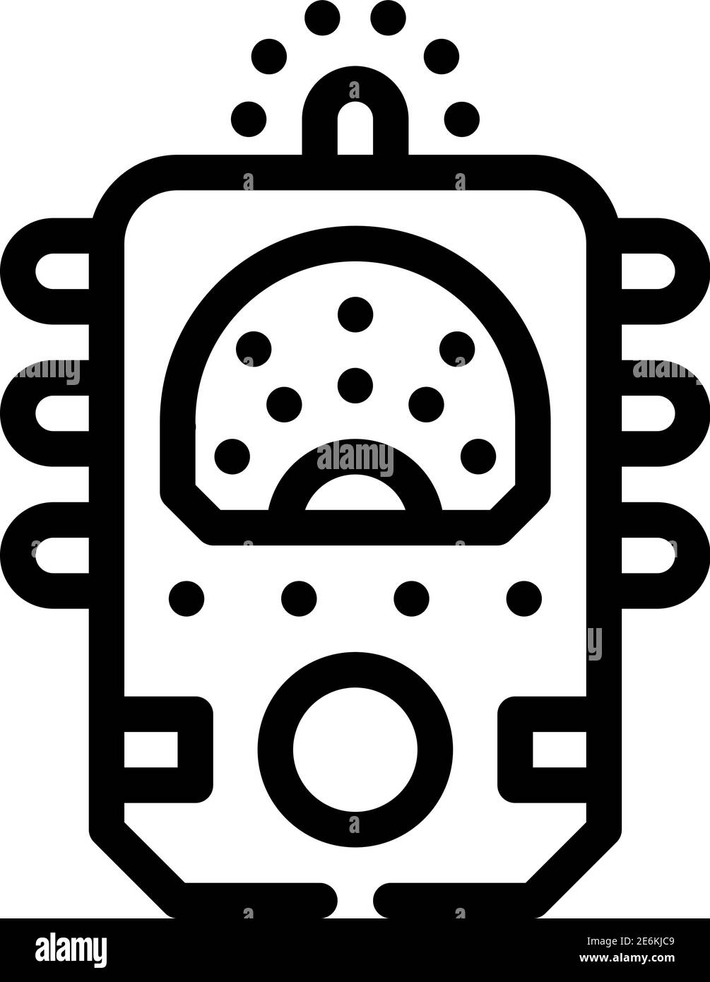 ectoplasm paranormal detector line icon vector illustration Stock ...