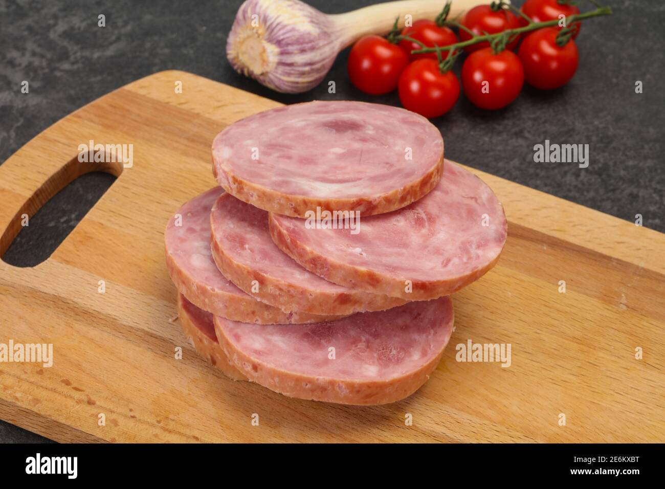Natural ham made from pork meat Stock Photo - Alamy