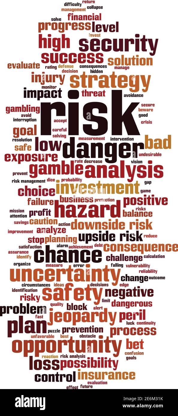 Risk word cloud concept. Collage made of words about risk. Vector ...