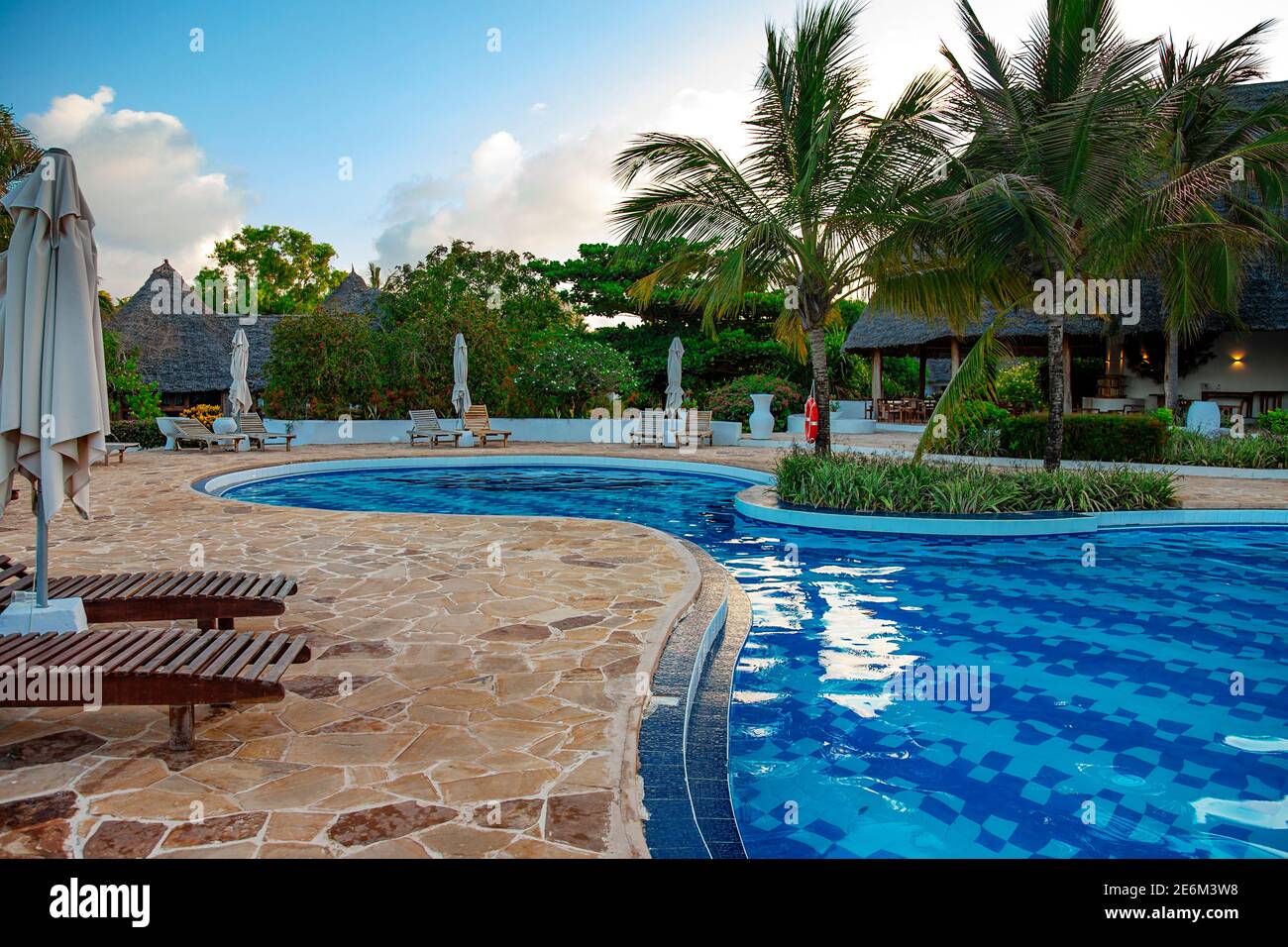 Exotic tropical morning lanscape with amazing clouds Stock Photo - Alamy