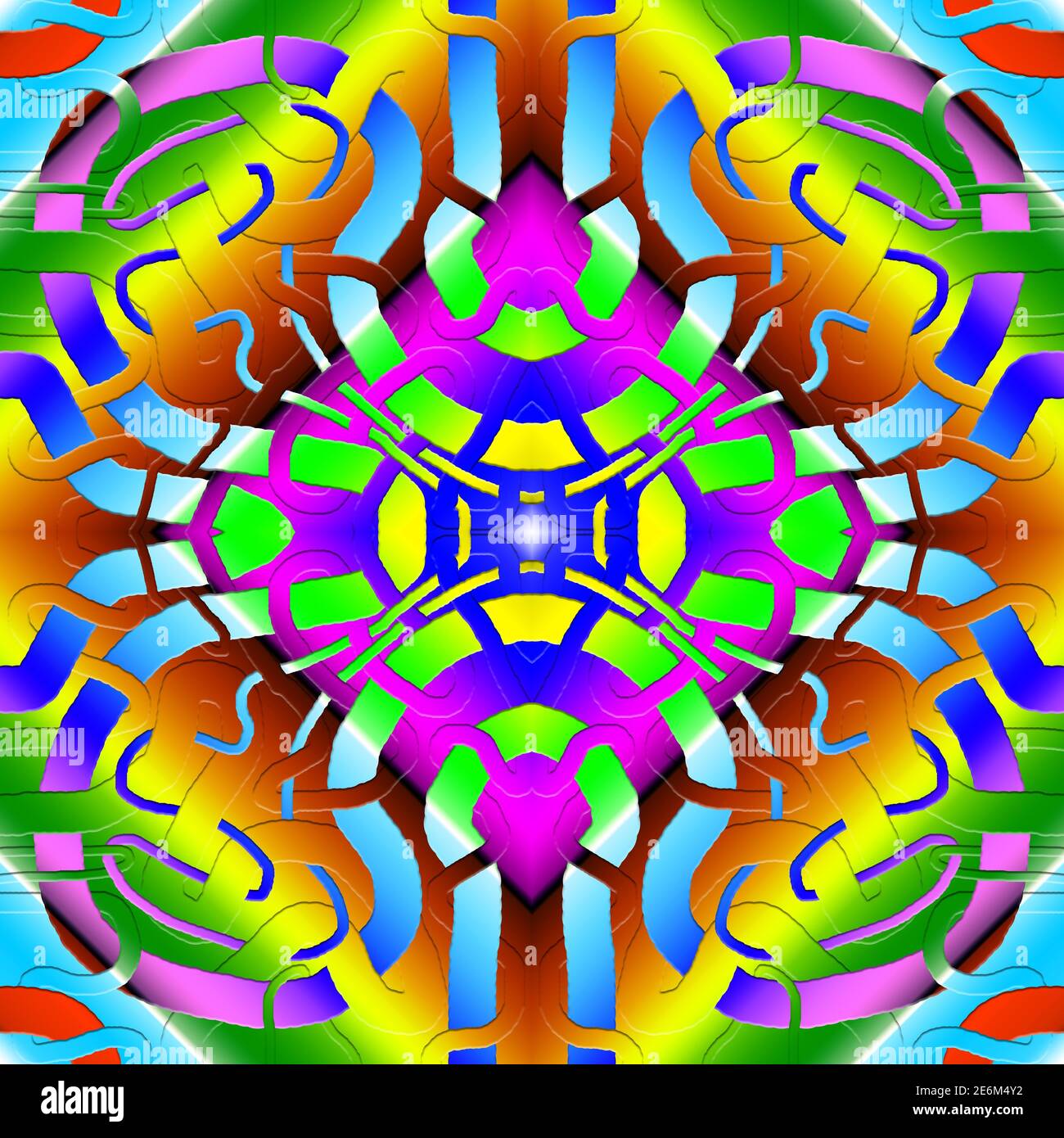 3D graphic illustration - seamless repeating rainbow colours pattern ...