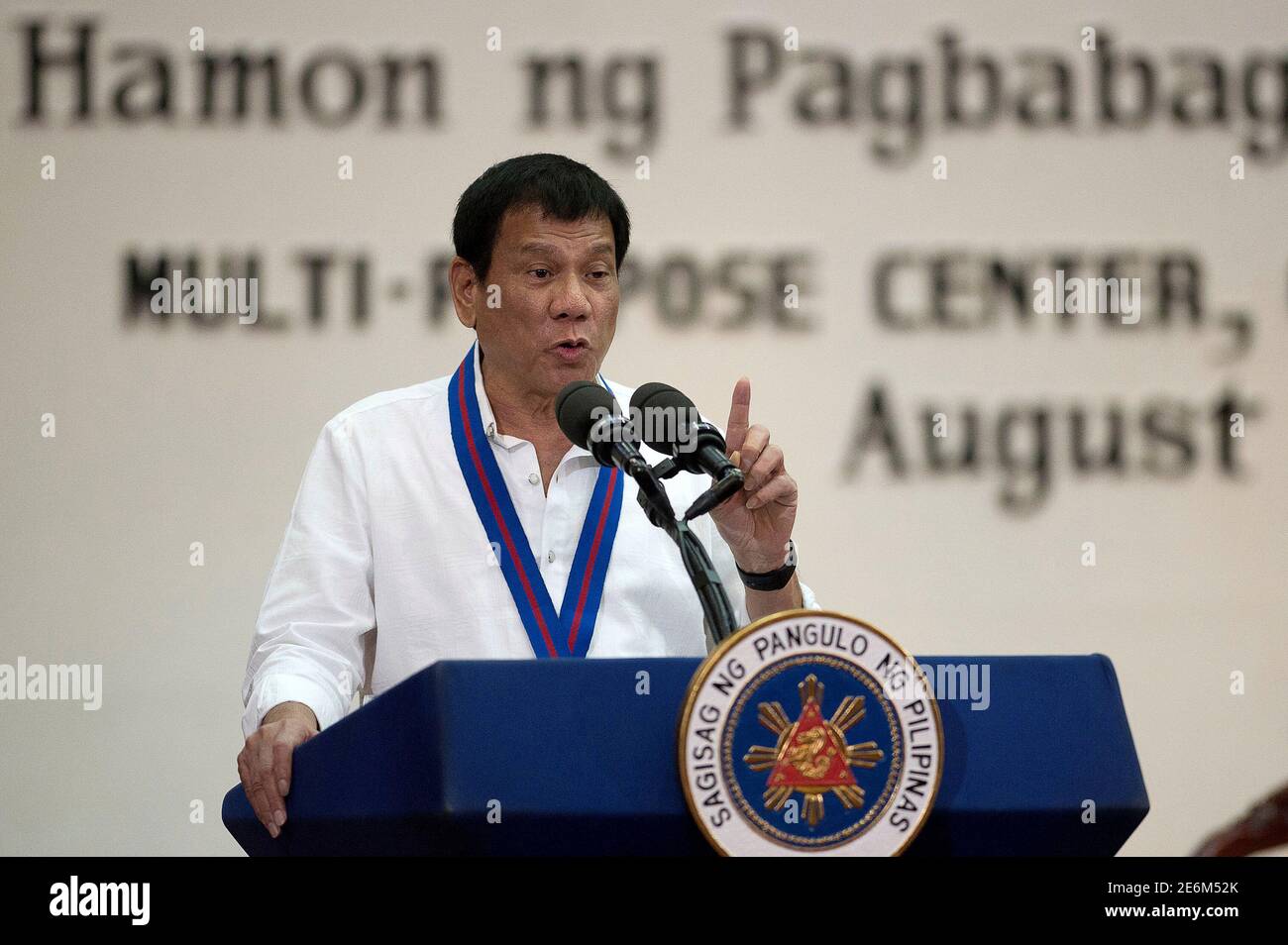 Rodrigo Duterte Speech Philippine 2016 High Resolution Stock ...