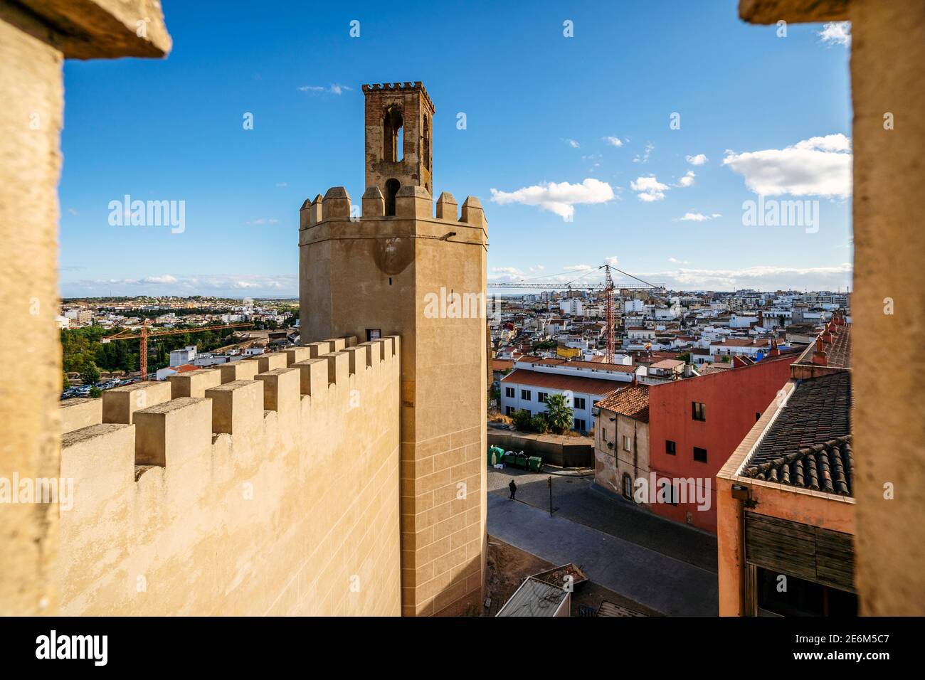 Famous tower in moorish fortified castle called Torre espantaperros ...