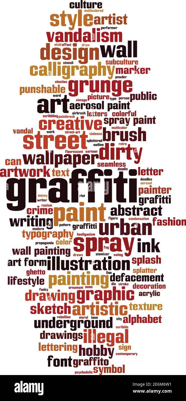 Graffiti word cloud concept. Collage made of words about graffiti ...
