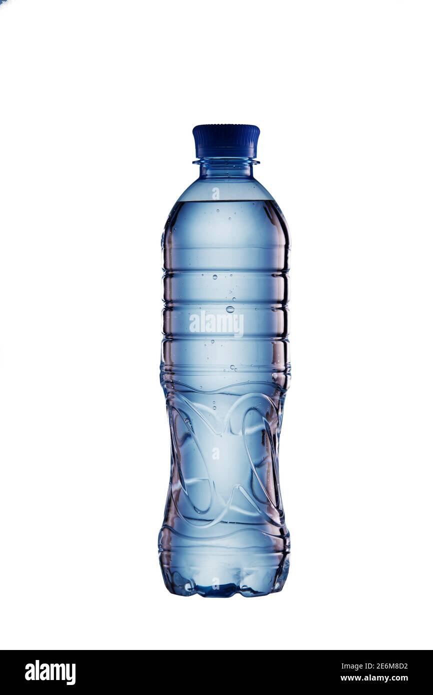 Water in a plastic bottle on a white background Stock Photo - Alamy