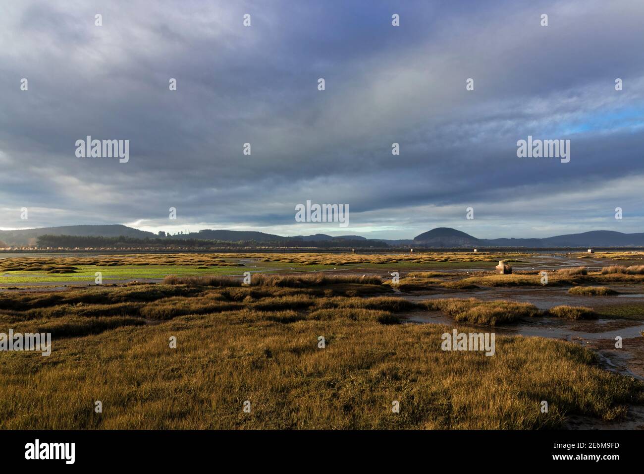 landscape at sunset in the river of laredo in spain Stock Photo - Alamy