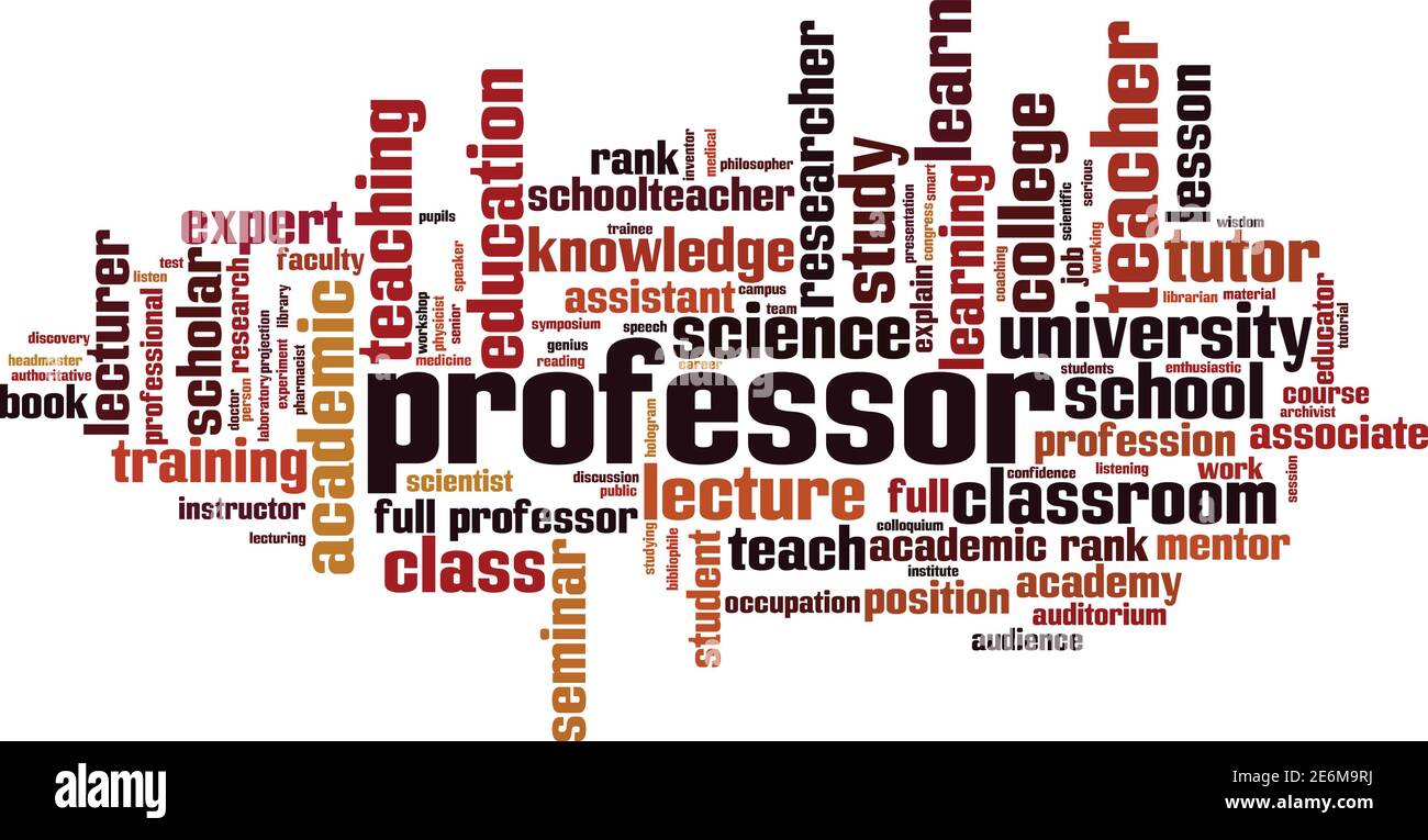 Professor word cloud concept. Collage made of words about professor ...