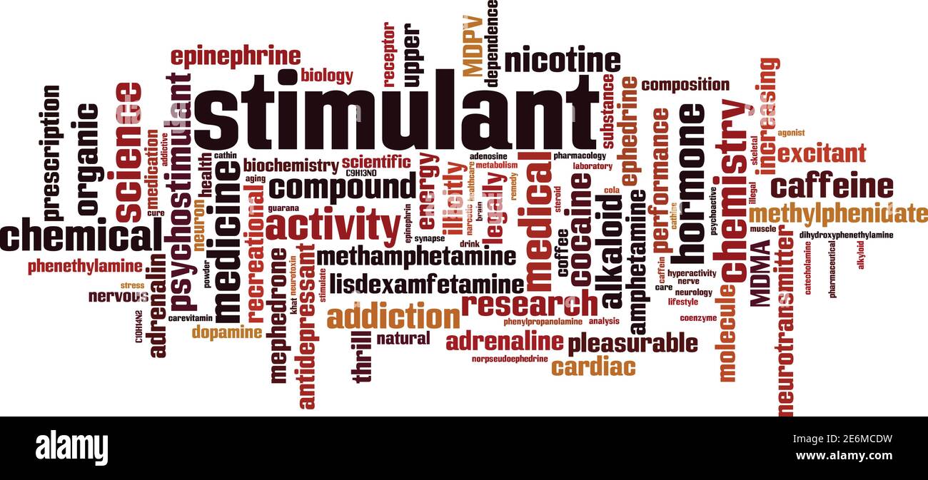 Stimulant word cloud concept. Collage made of words about stimulant ...