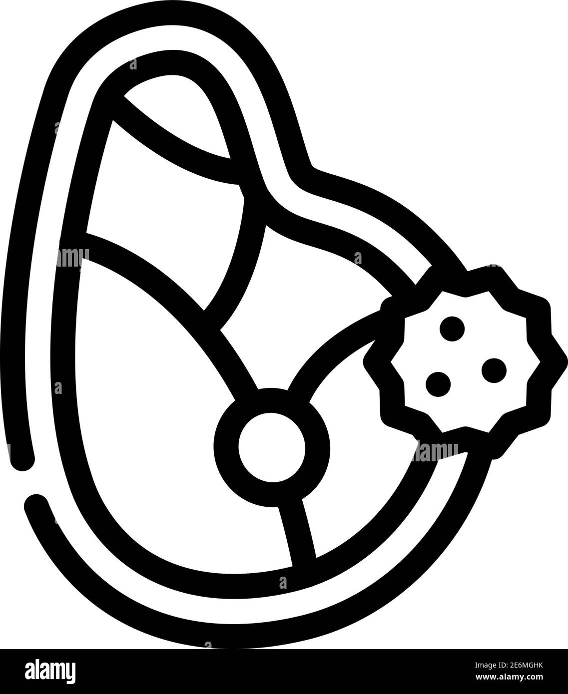 meat allergy line icon vector illustration flat Stock Vector Image ...