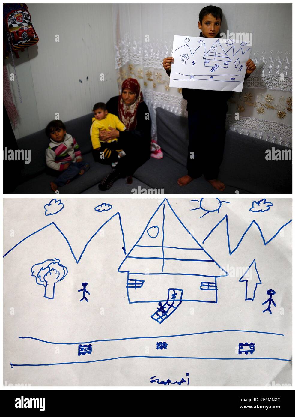 Children with mother syria Cut Out Stock Images & Pictures - Alamy