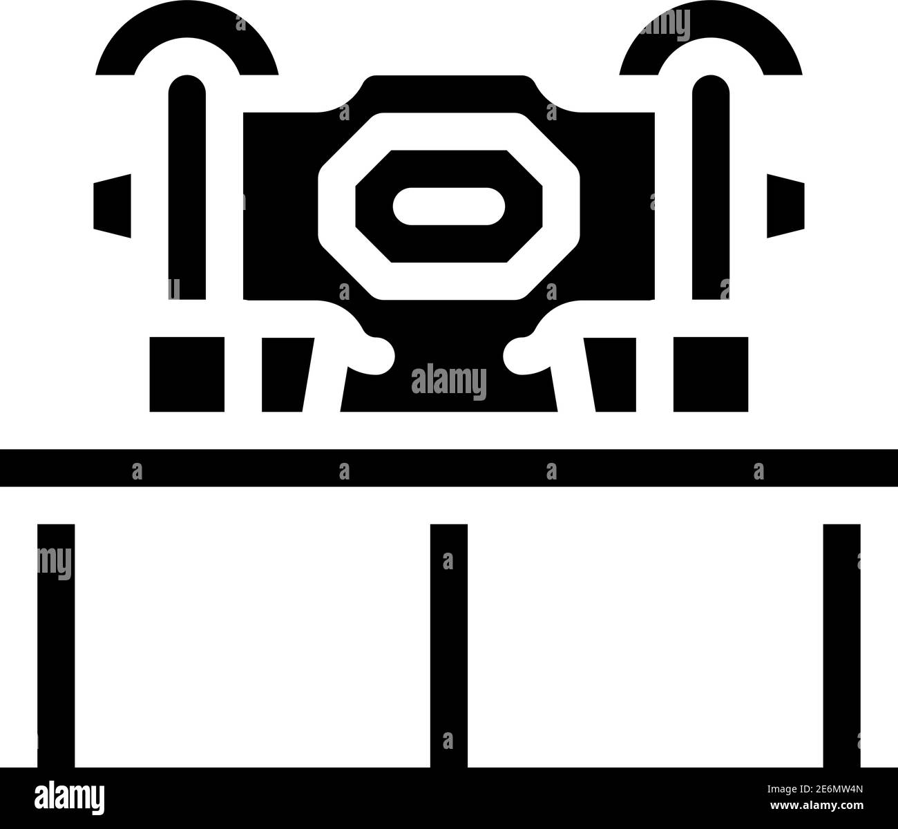 grinding industry machine glyph icon vector illustration Stock Vector ...