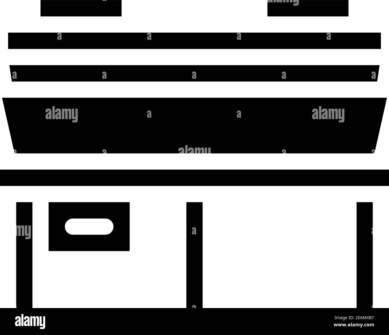 hot pressing press glyph icon vector illustration Stock Vector Image ...
