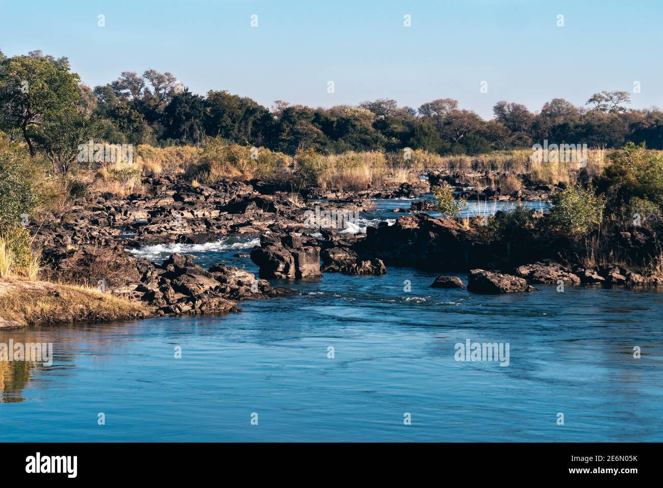 Popa Falls, Waterfall in Bwabwata National Park, a Cascade or Rapids of ...