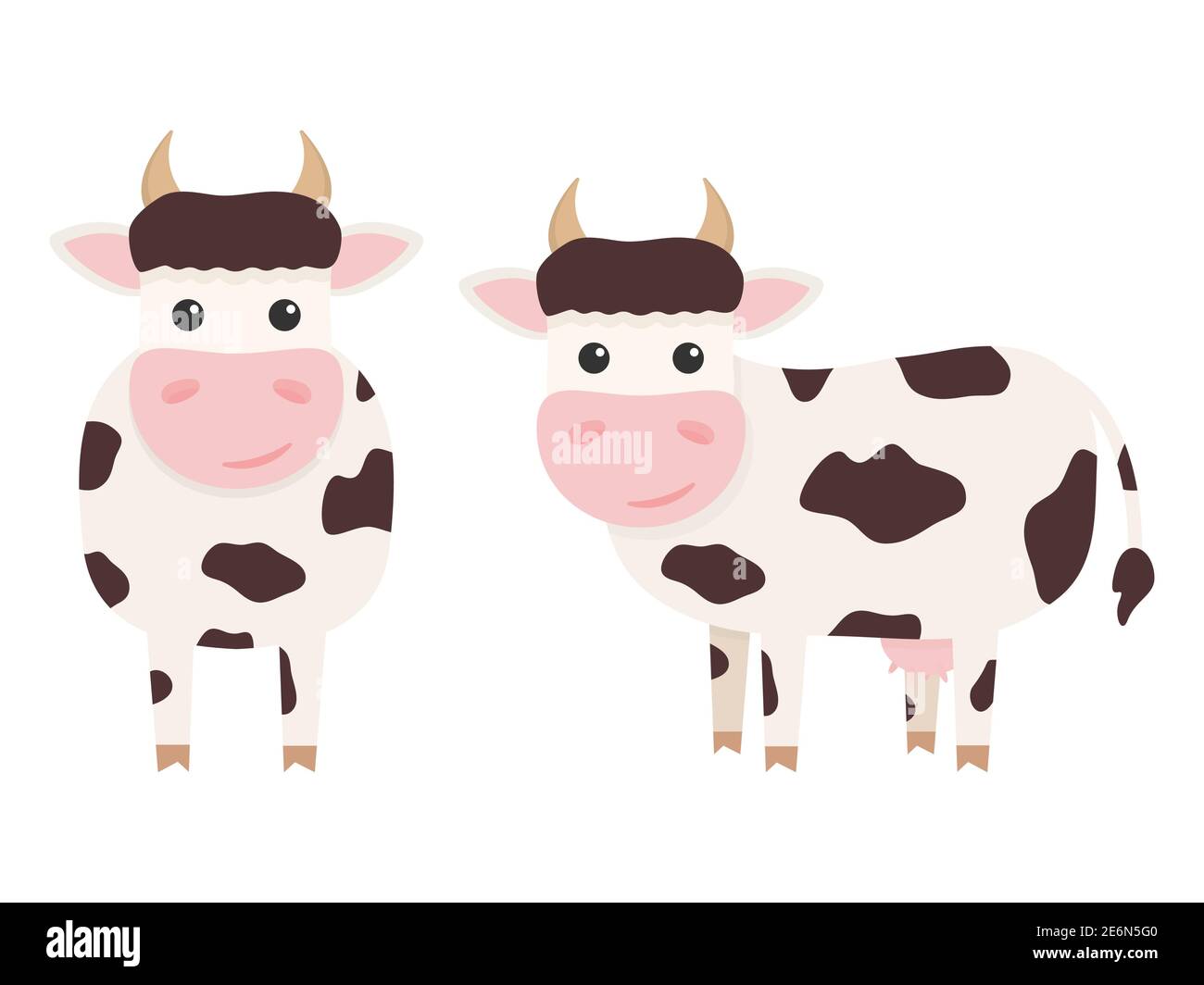 Group cows cartoon hi-res stock photography and images - Alamy