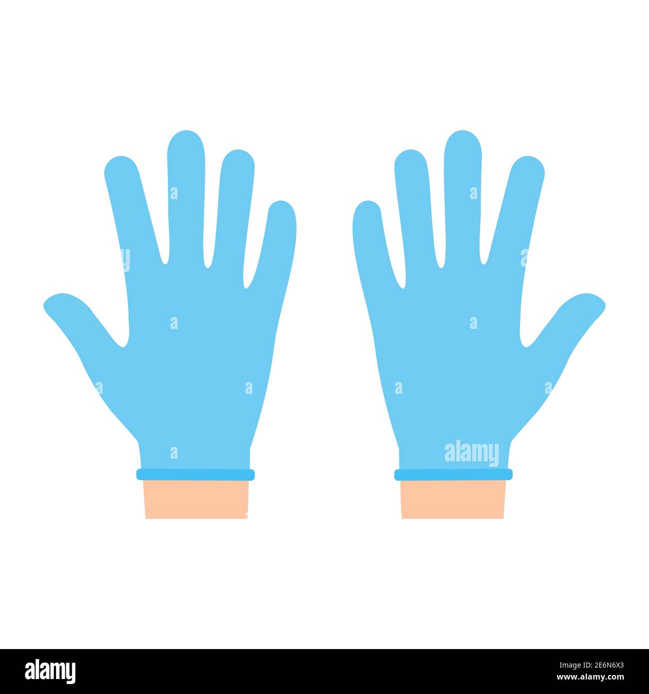 Blue nitrile gloves Stock Vector Images - Alamy