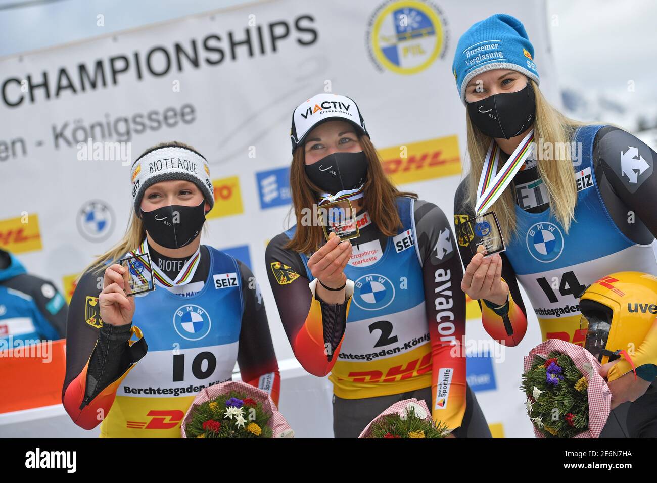 From left: Anna BERREITER (GER), Julia TAUBITZ (GER), Dajana EITBERGER ...