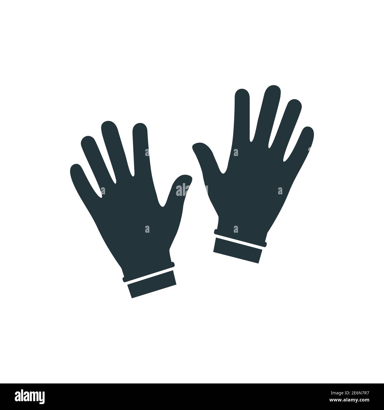 Glove icon. Latex protection symbol silhouette vector illustration ...