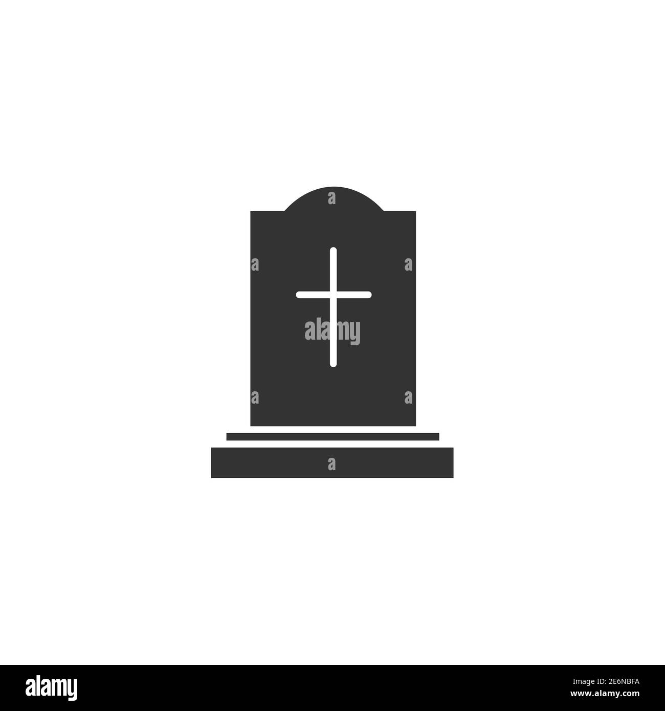 Rip grave icon. Tombstone burial symbol. Vector illustration isolated on white Stock Vector ...