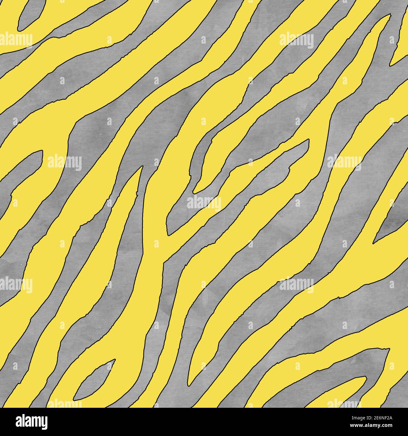 Abstract zebra stripes modern seamless pattern. Hand drawn texture in ...