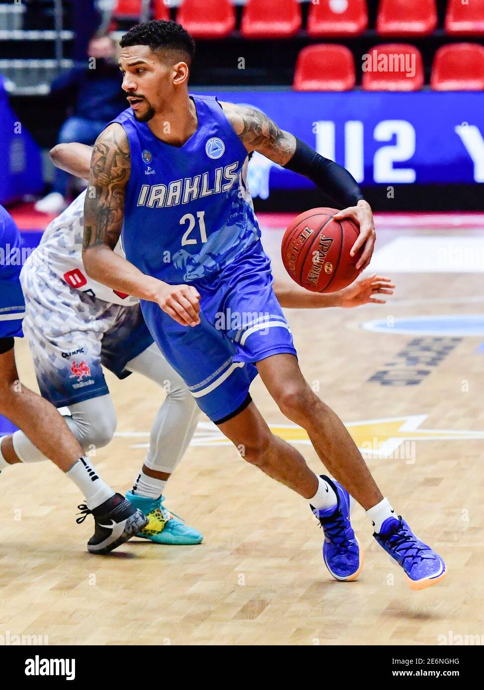 DEN BOSCH, NETHERLANDS - JANUARY 29: Olivier Hanlan of Iraklis BC ...