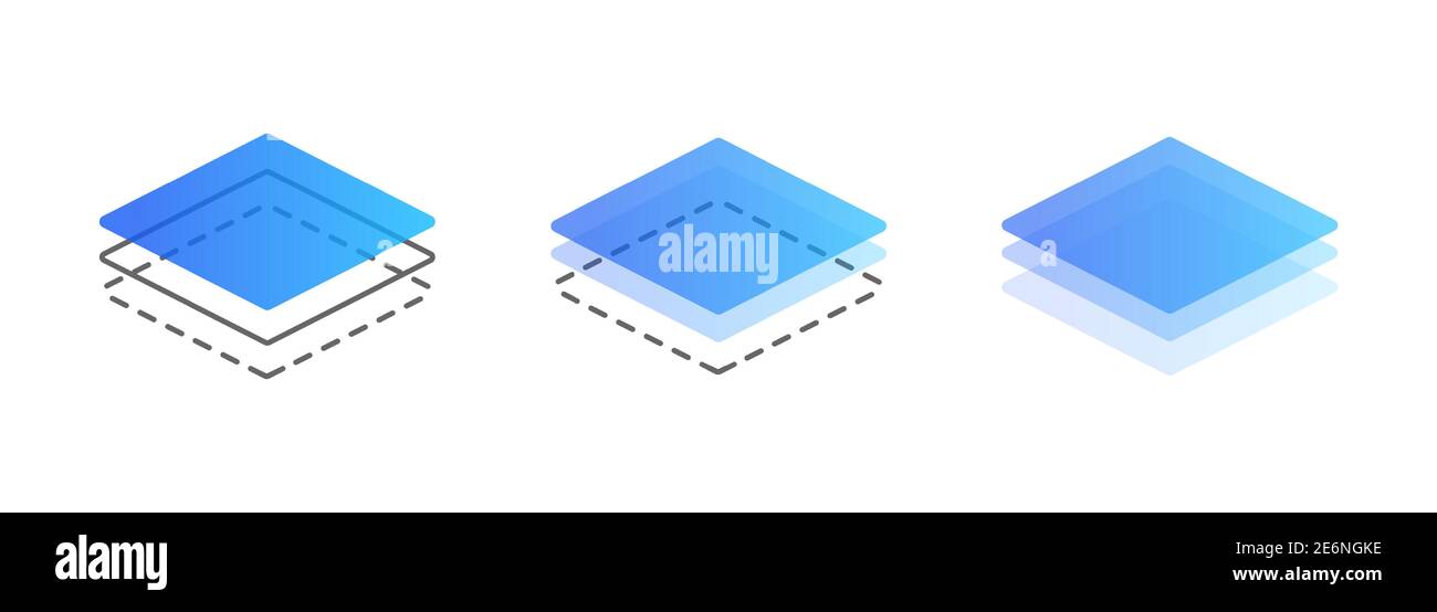 Layer line icon set. Layout sign Stock Vector Image & Art - Alamy