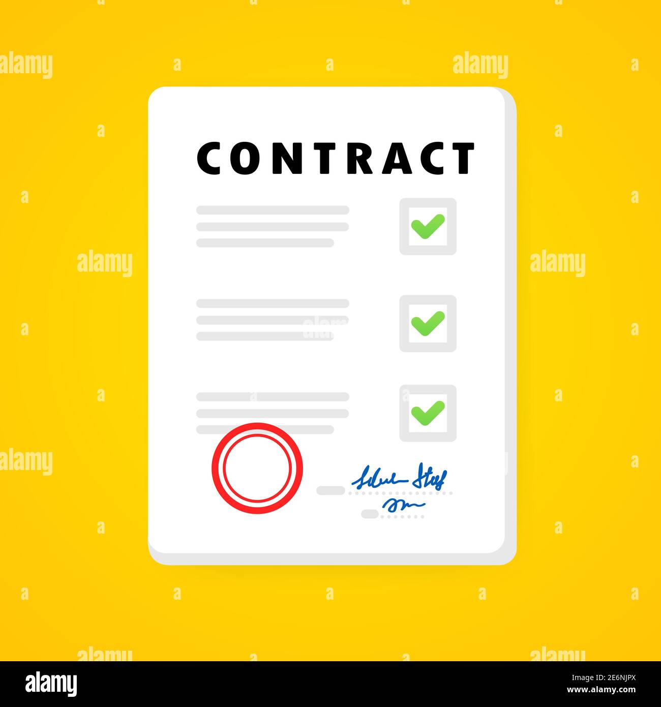 Contractual agreement Stock Vector Images - Alamy