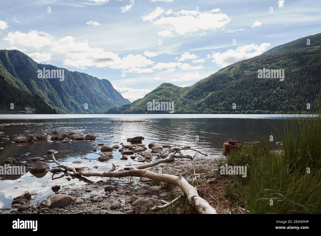 Lake Bandak in Dalen on a perfect summer day in Norway Stock Photo - Alamy