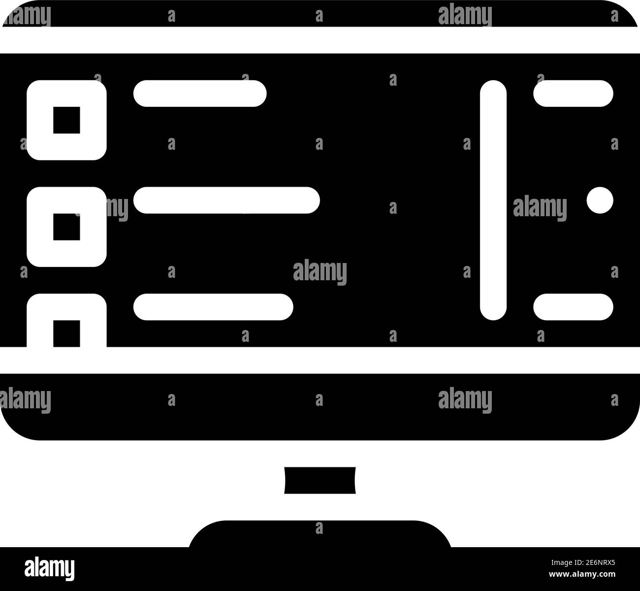 software list of operating system glyph icon vector illustration Stock ...