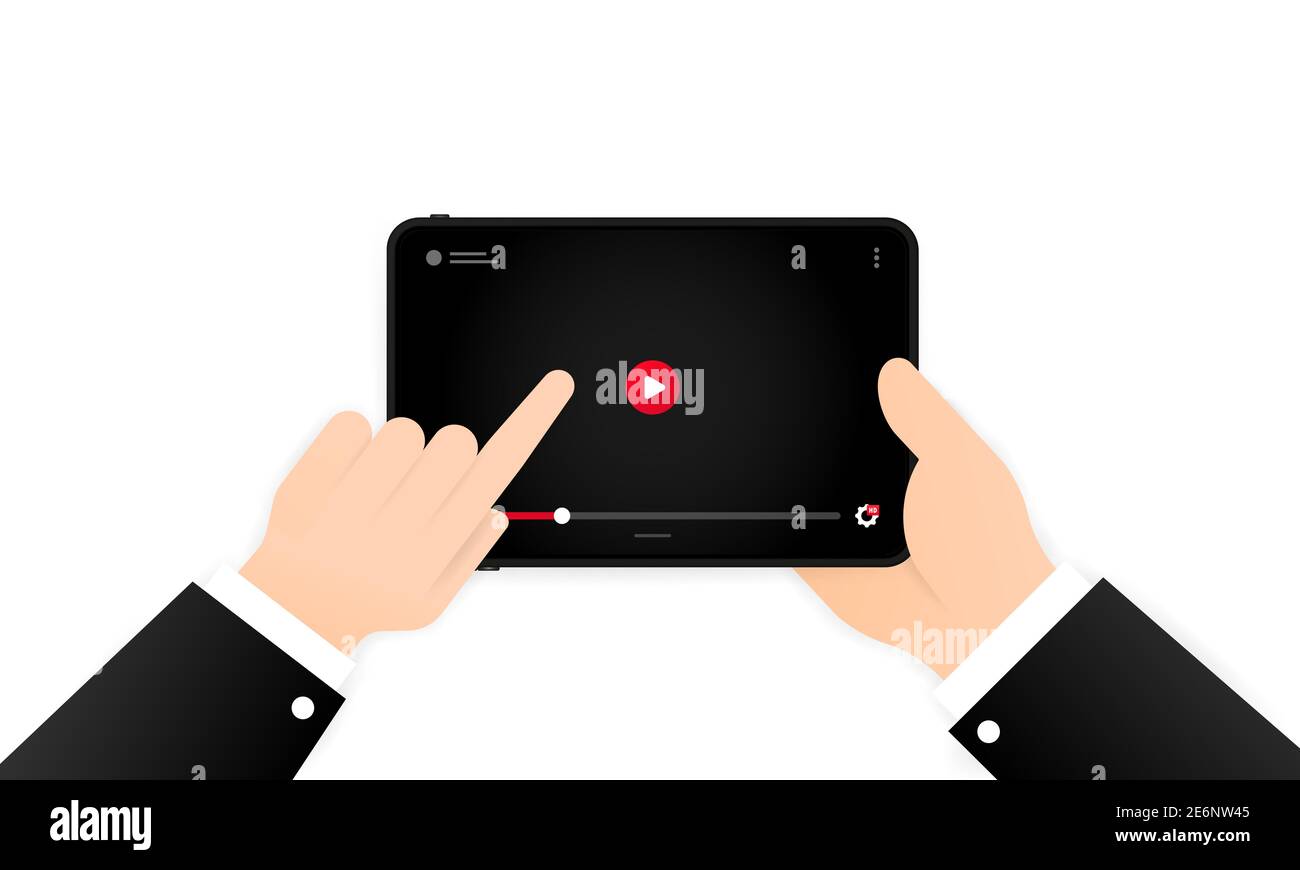 Animation play interface on screen Stock Vector Images - Alamy