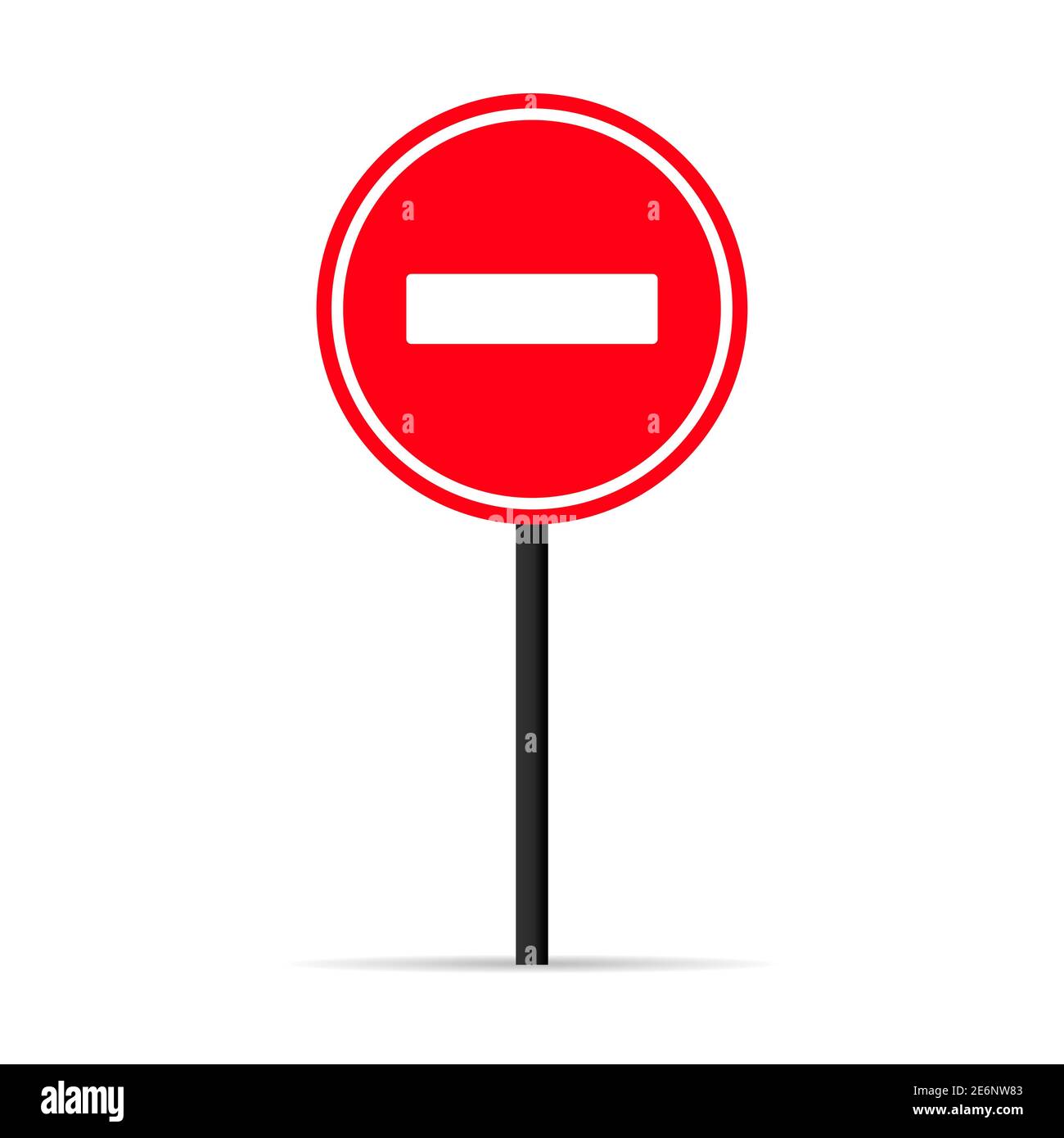 Traffic stop signal icon. Warning sign. Vector on isolated white ...