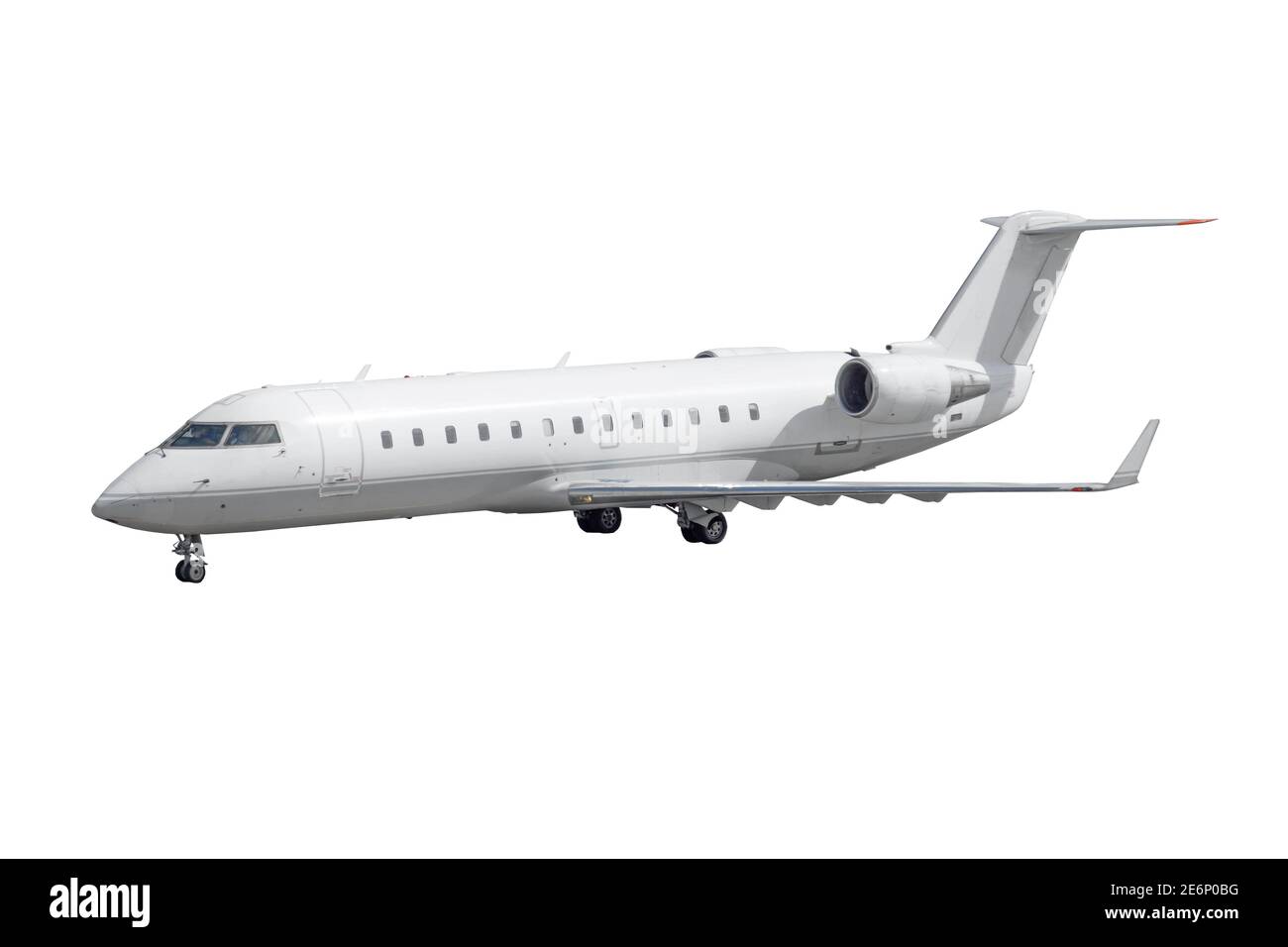 Passenger small aircraft isolated on white background Stock Photo - Alamy