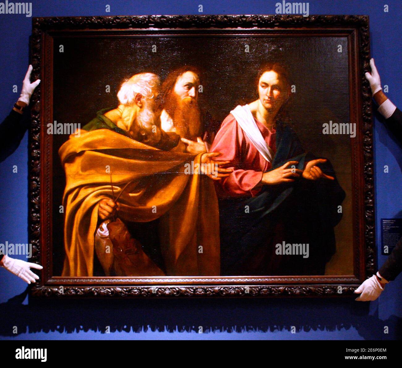 The calling of peter and andrew by caravaggio hi-res stock photography ...