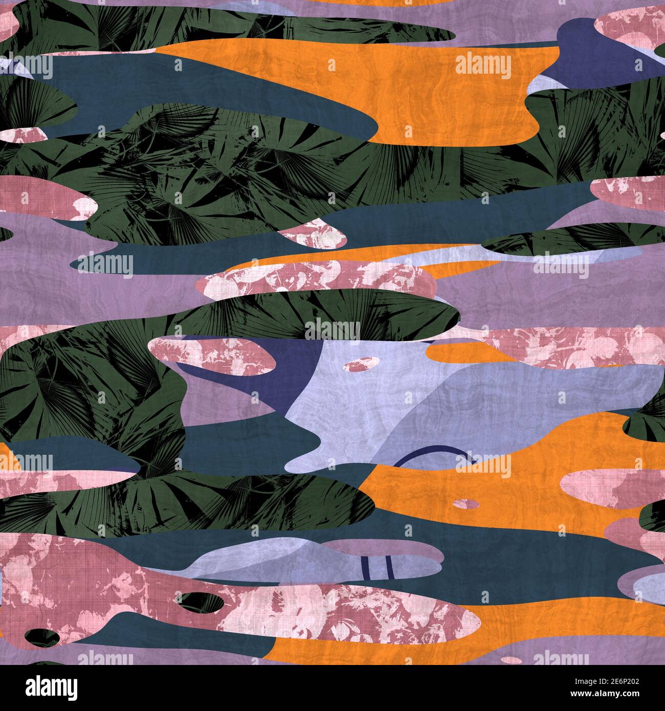 Seamless collage in camo shapes vivid montage Stock Photo - Alamy