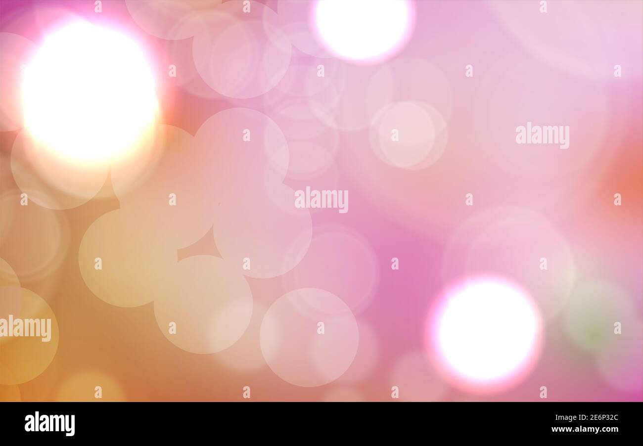 Abstract light golden gradient pink festive bokeh background with ...