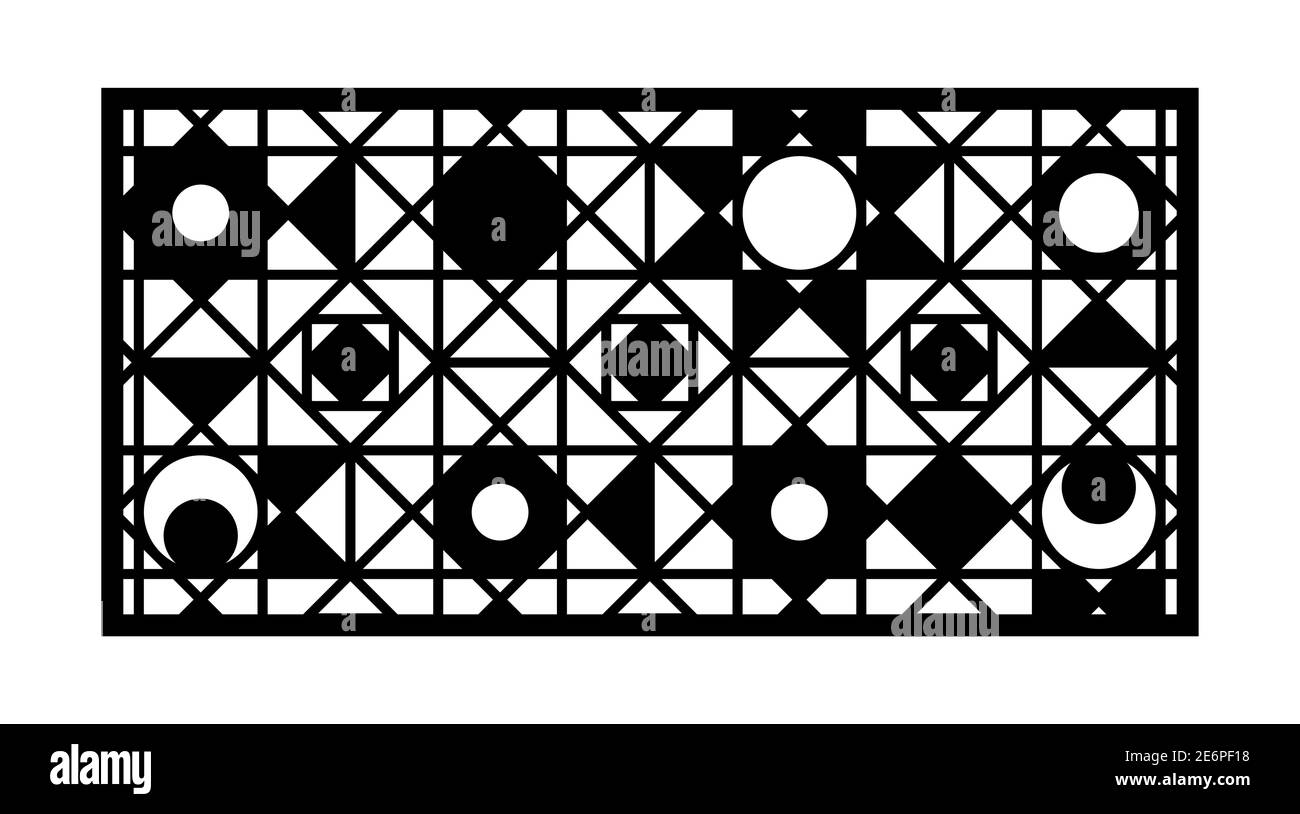 Modern cnc pattern. Decorative panel, screen,wall. Vector cnc panel for laser cutting. Template ...