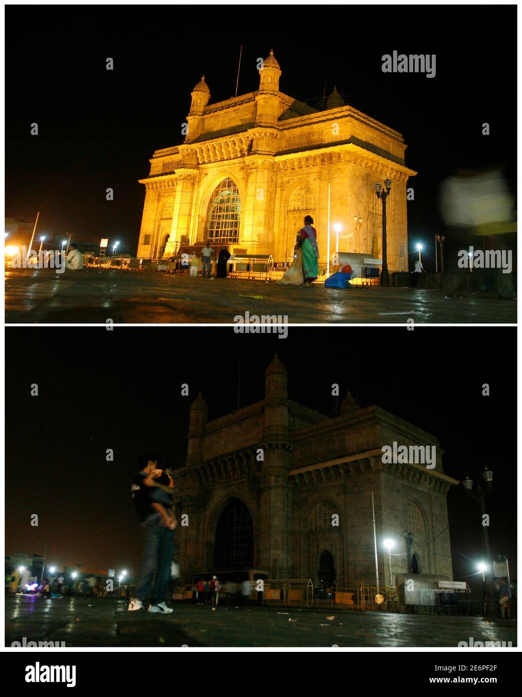Gateway of india night view Cut Out Stock Images & Pictures - Alamy