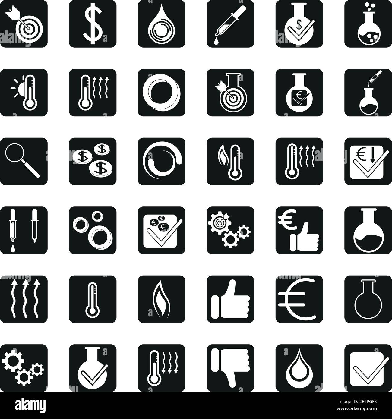 Different chemistry icons, buttons, collection Stock Vector Image & Art ...