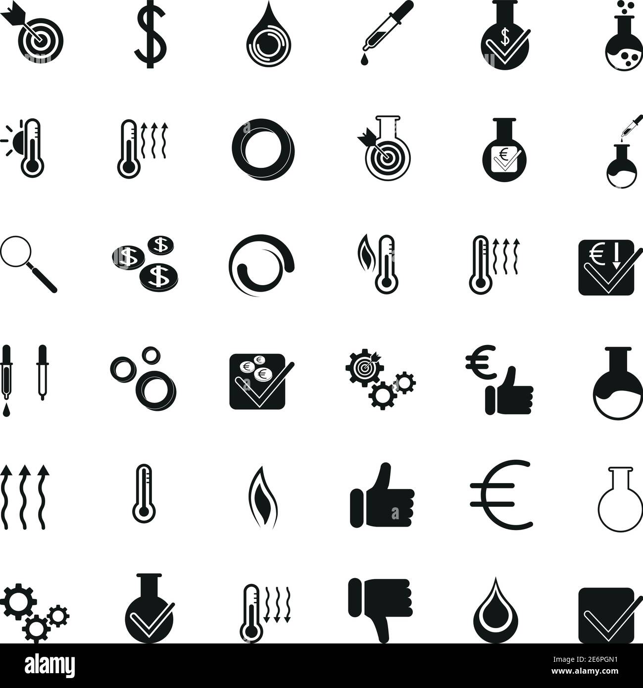 Different chemistry icons, buttons, collection Stock Vector Image & Art ...