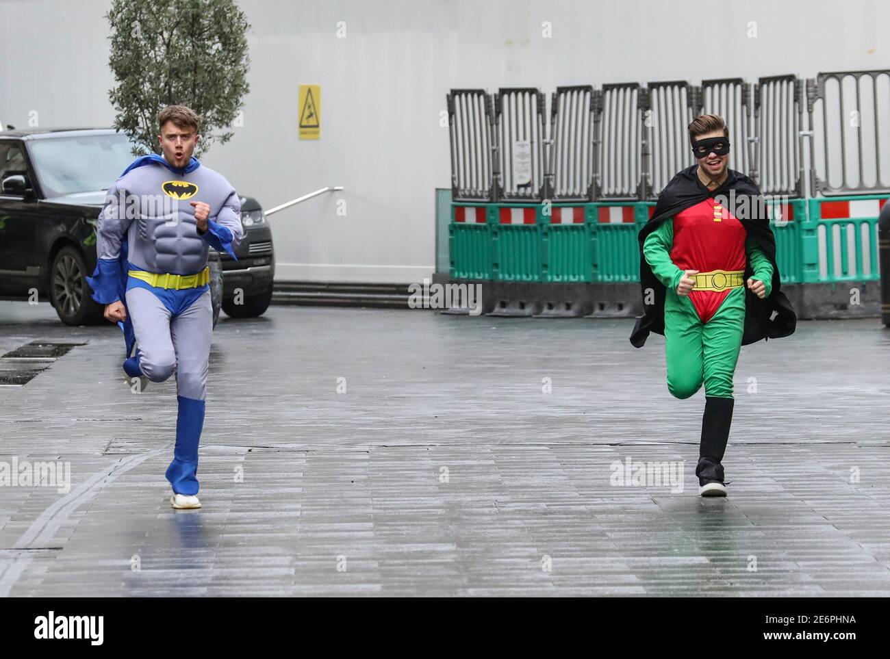 London, UK. 28th Jan, 2021. Roman Kemp and Sonny Jay seen outside the ...