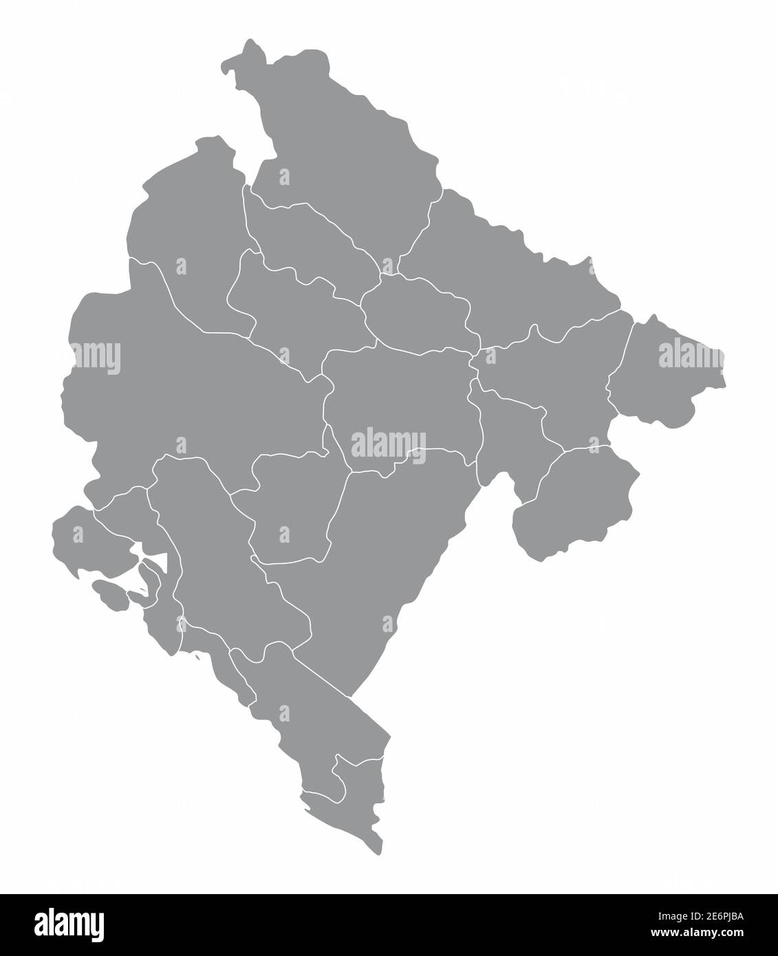 Montenegro divisions map Stock Vector Image & Art - Alamy