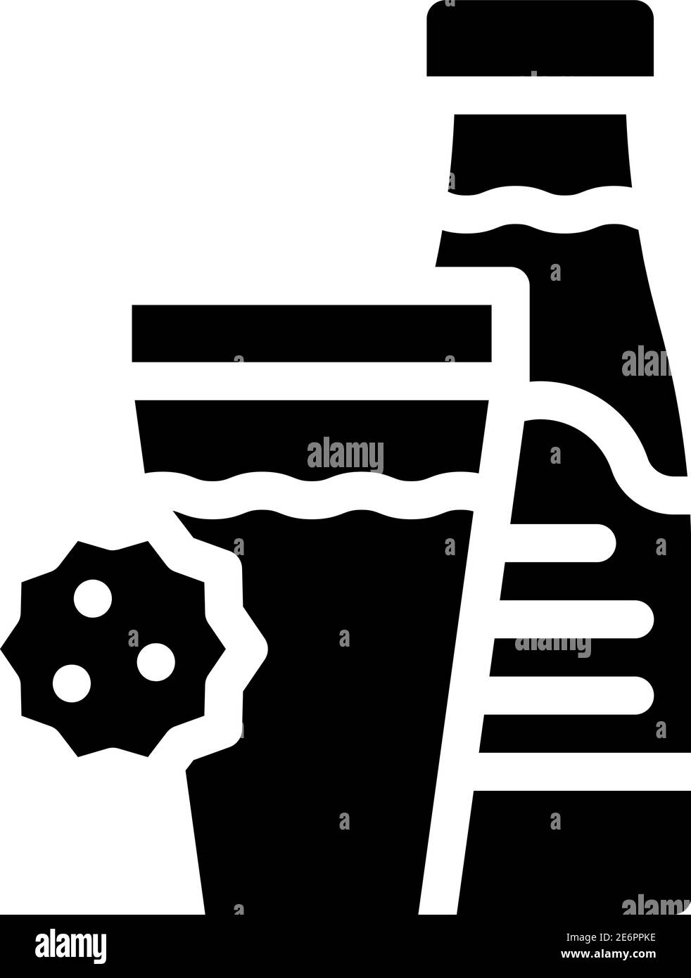 milk allergy glyph icon vector illustration flat Stock Vector Image ...