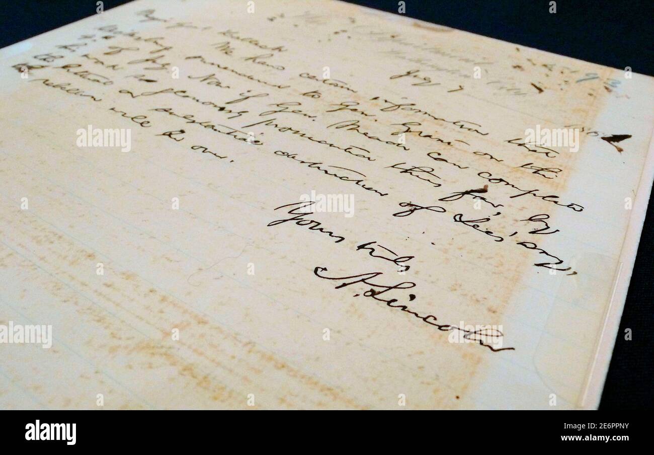 Lincoln signature hi-res stock photography and images - Alamy