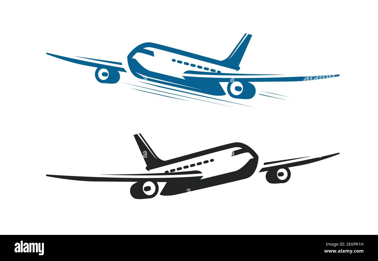Flying an airplane trip. Airline, travel symbol vector Stock Vector ...