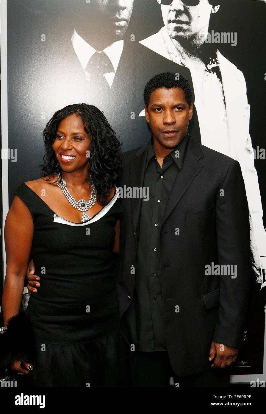 Denzel washington and wife hi-res stock photography and images - Alamy