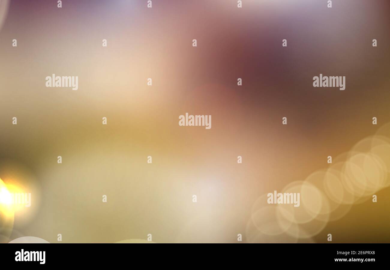 Abstract light golden gradient pink festive bokeh background with ...