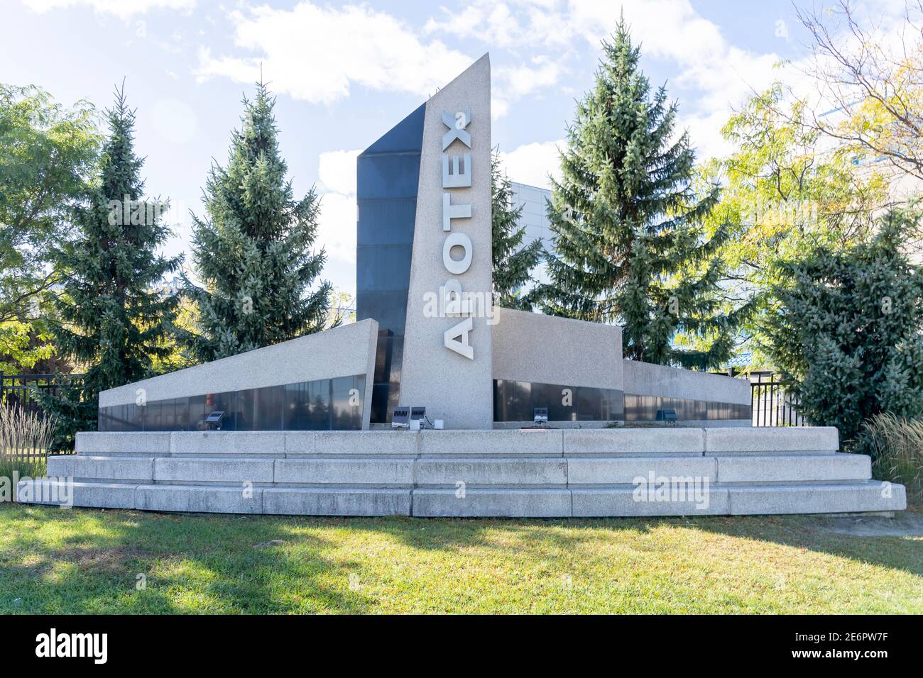 Woodbridge, Ontario, Canada - October 8, 2020: Apotex ground sign is ...